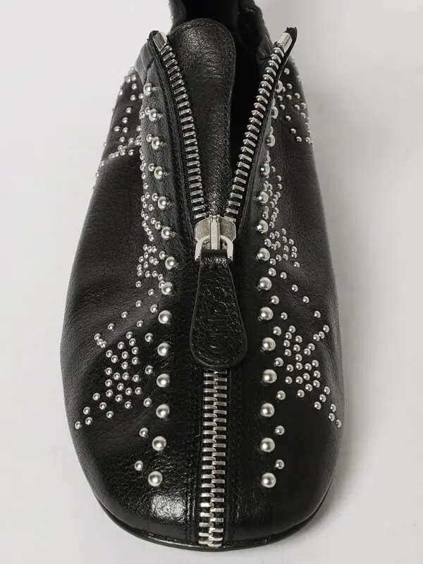 Chloé Ballet Flats With Zip Up And Embellished Detailing