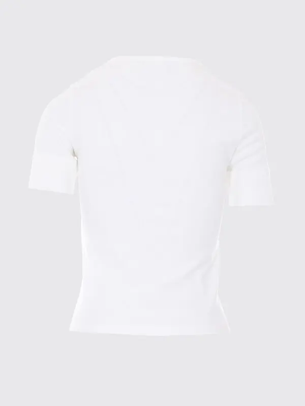 COURREGES Cotton T-shirt With Logo Detail - White