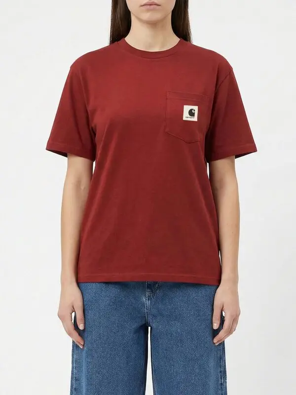 Carhartt Work In Progress Short Sleeve T-shirt With Pocket Detail - Brown