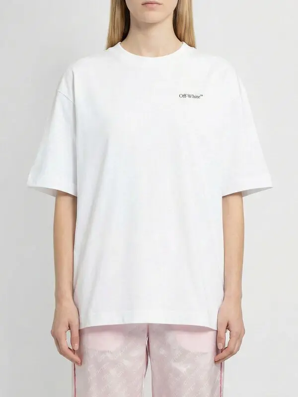 Off-White Half Arrow Cotton Logo T-shirt - White