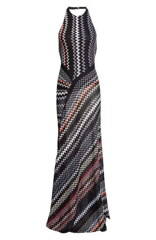 Missoni Chevron Halter Maxi Dress
