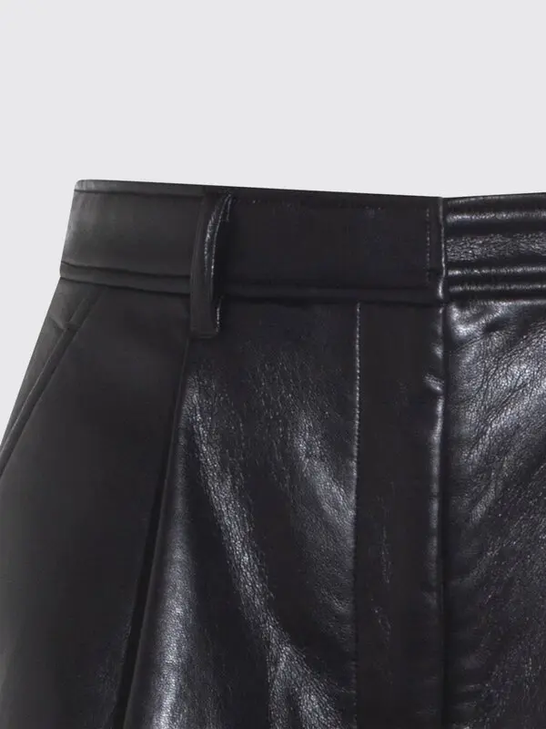 ANINE BING Leather High Waisted Shorts