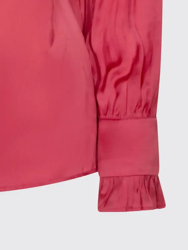 Zadig&Voltaire Satin Shirt With Classic Collar And Button-up Front - Pink