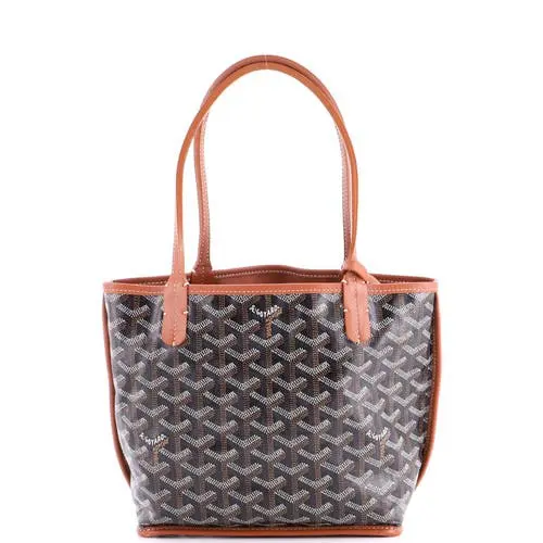 Goyard Anjou Reversible Tote Coated Canvas Mini - Brown
