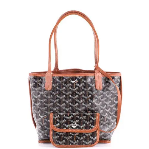 Goyard Anjou Reversible Tote Coated Canvas Mini - Brown