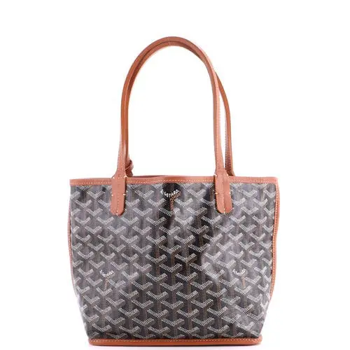 Goyard Anjou Reversible Tote Coated Canvas Mini - Brown