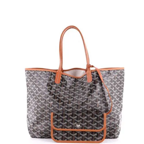 Goyard Saint Louis Tote Coated Canvas Pm - Brown