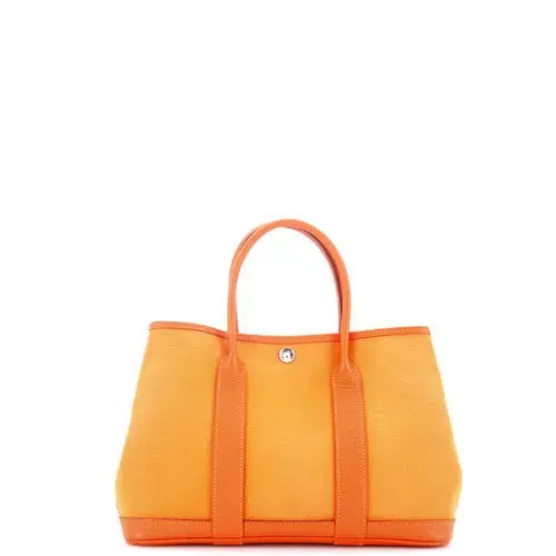 Hermès Garden Party Tote Toile And Leather 30 - Orange