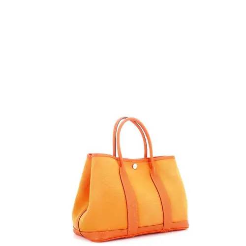 Hermès Garden Party Tote Toile And Leather 30 - Orange