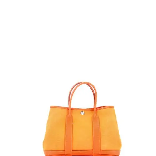 Hermès Garden Party Tote Toile And Leather 30 - Orange