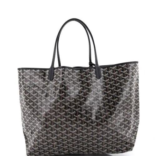 Goyard Saint Louis Tote Coated Canvas Gm - Black