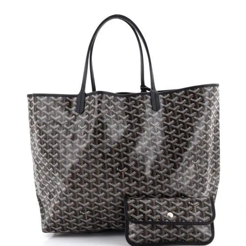 Goyard Saint Louis Tote Coated Canvas Gm - Black