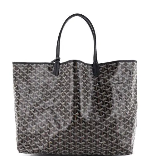 Goyard Saint Louis Tote Coated Canvas Gm - Black