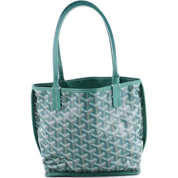 GOYARD Anjou Reversible Tote Coated Canvas Mini - Green