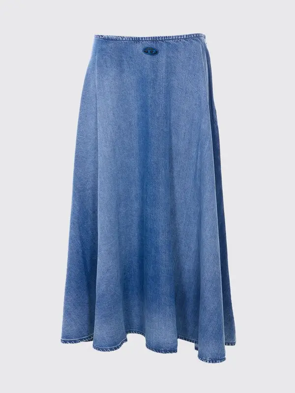 DIESEL® Oval D Denim Maxi Skirt