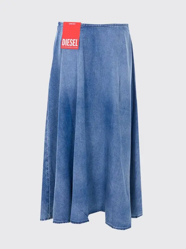 DIESEL® Oval D Denim Maxi Skirt