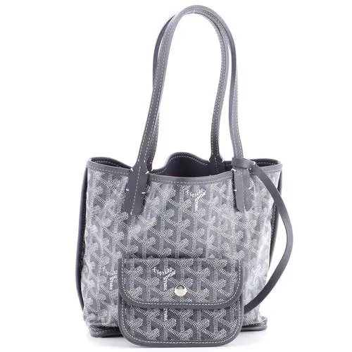 Goyard Anjou Reversible Tote Coated Canvas Mini - Grey