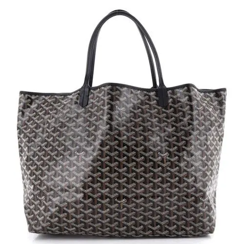 Goyard Saint Louis Tote Coated Canvas Gm - Black