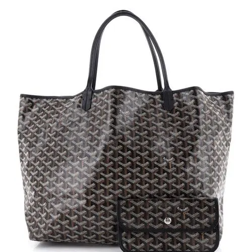 Goyard Saint Louis Tote Coated Canvas Gm - Black