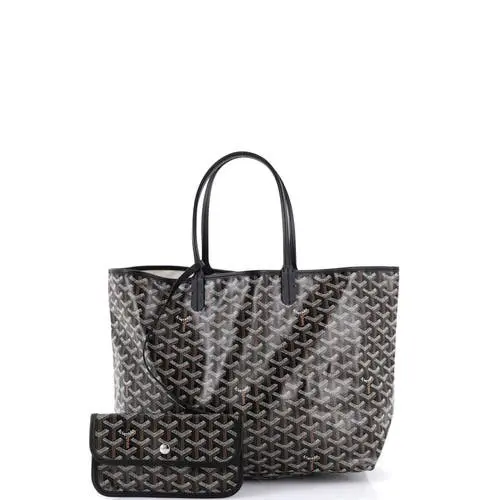 Goyard Saint Louis Pm Tote Coated Canvas - Black