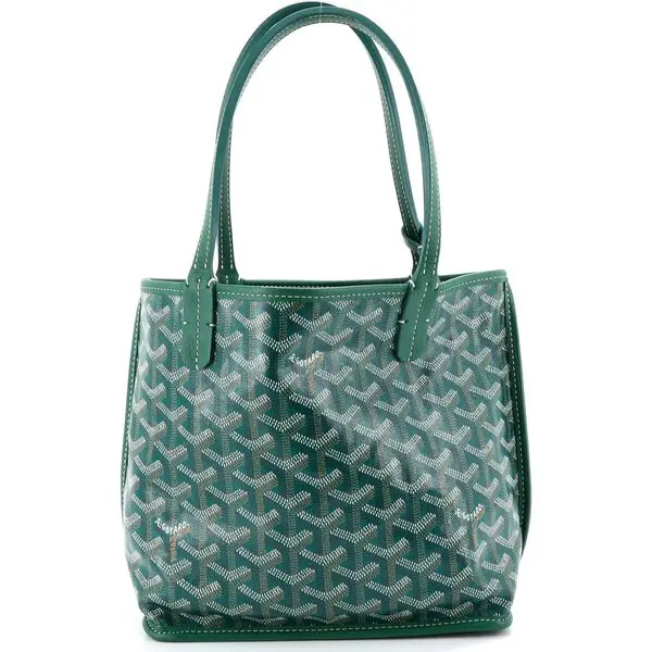 GOYARD Anjou Reversible Tote Coated Canvas Mini - Green