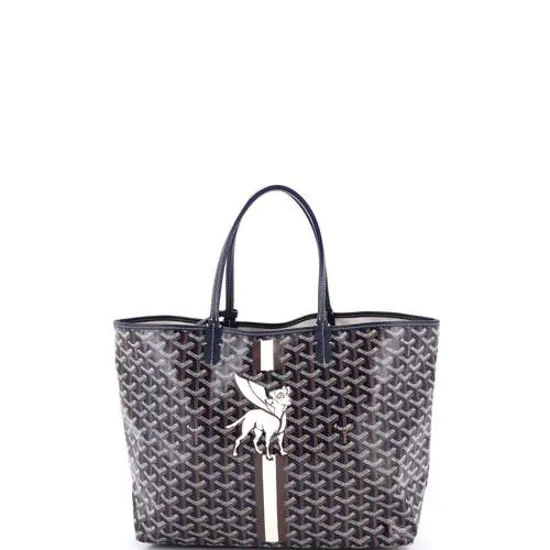 Goyard Saint Louis Printed Coated Canvas Pm Tote - Blue