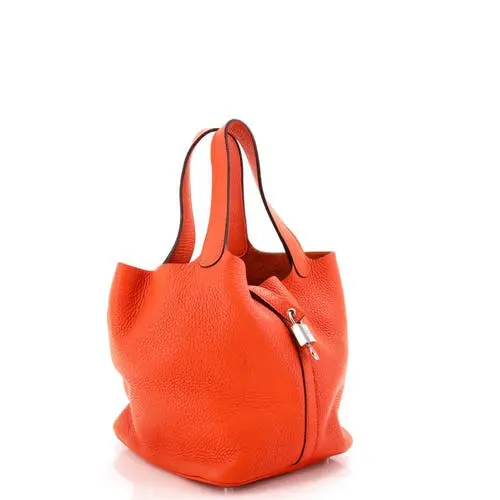 Hermès Picotin Lock Bag Clemence Mm - Feu