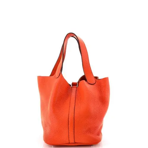 Hermès Picotin Lock Bag Clemence Mm - Feu
