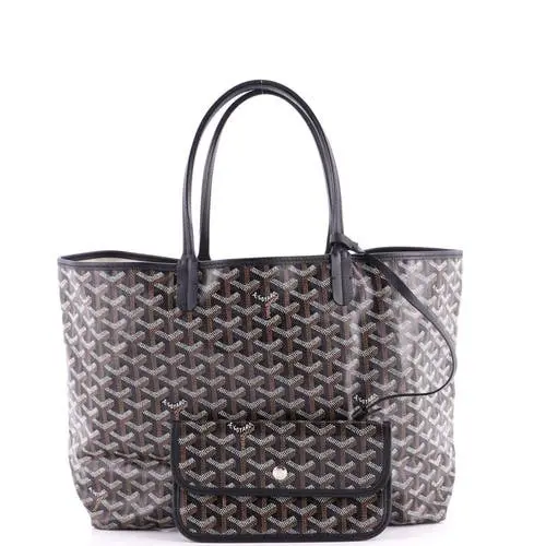 Goyard Saint Louis Pm Tote Coated Canvas - Black