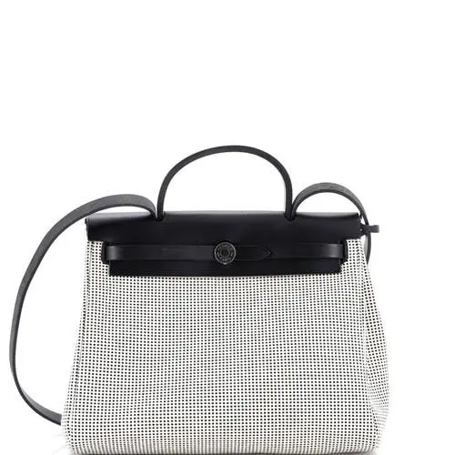 Hermès Herbag Zip Criss Viking Toile And Leather 31 - Black