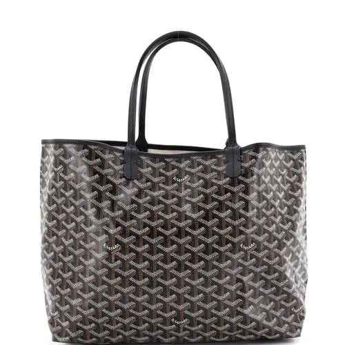 Goyard Saint Louis Tote Coated Canvas Pm - Black