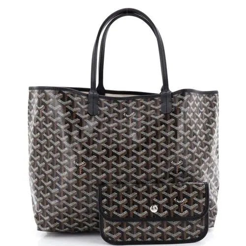 Goyard Saint Louis Tote Coated Canvas Pm - Black