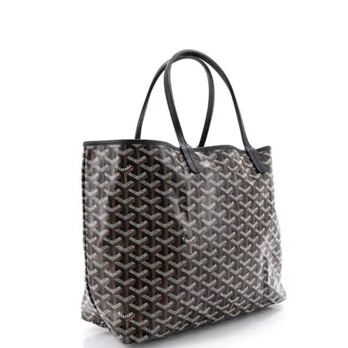 Goyard Saint Louis Tote Coated Canvas Pm - Black