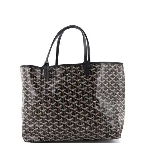 Goyard Saint Louis Tote Coated Canvas Pm - Black