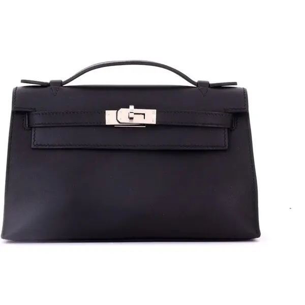 HERMES Kelly Pochette Swift - Noir
