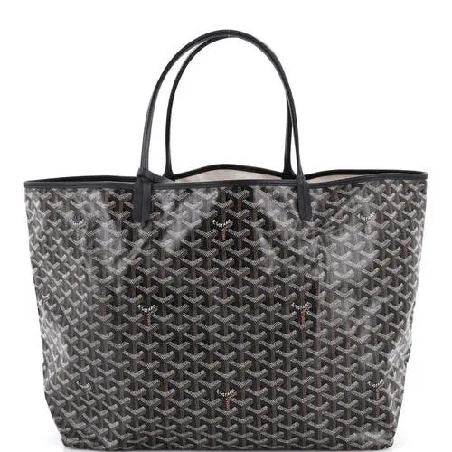 Goyard Saint Louis Gm Tote Coated Canvas - Black