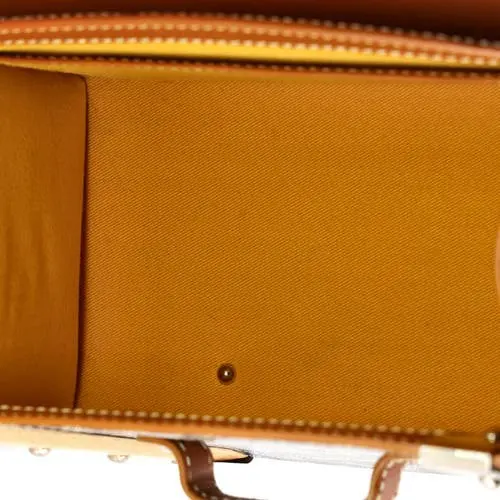 GOYARD Saigon Top Handle Bag Coated Canvas With Leather Pm