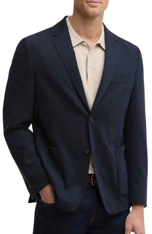 Barbour Harthorpe Knit Cotton Blend Blazer - Navy