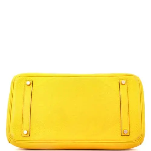 Hermès Birkin 35 Handbag Yellow Togo Leather With Gold Hardware - Soleil