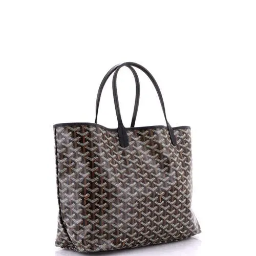 Goyard Saint Louis Tote Coated Canvas Pm - Black