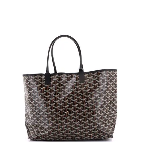 Goyard Saint Louis Tote Coated Canvas Pm - Black