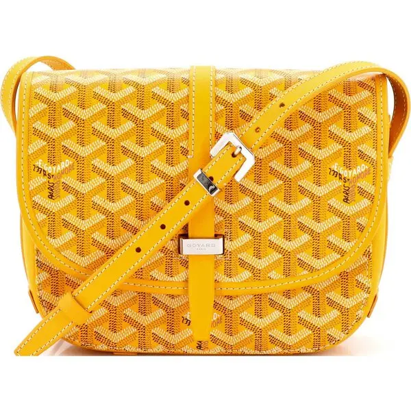 Goyard Belvedere Ii Messenger Bag Coated Canvas Pm - Yellow