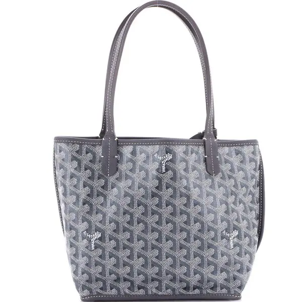 GOYARD Anjou Reversible Tote Coated Canvas Mini - Gray