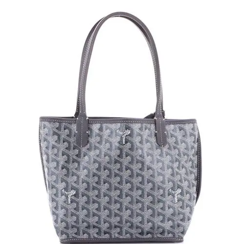 Goyard Anjou Reversible Tote Coated Canvas Mini - Grey