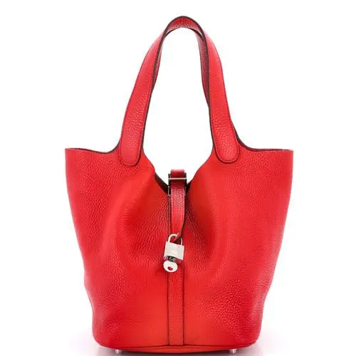 Hermès Picotin Lock Bag Clemence Mm - Red