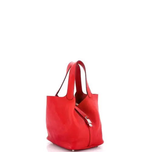 Hermès Picotin Lock Bag Clemence Mm - Red