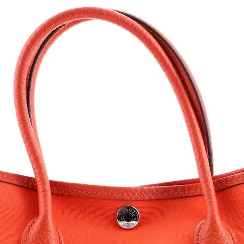 Hermès Garden Party Tote Toile And Leather 30 - Orange