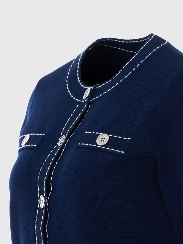 Michael Kors Viscose Blend Cardigan - Blue