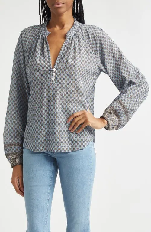 Veronica Beard Linds Split Neck Top
