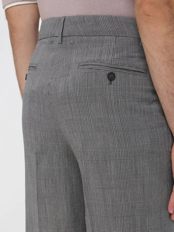 GOLDEN GOOSE Tailored Plaid Trousers - Grey